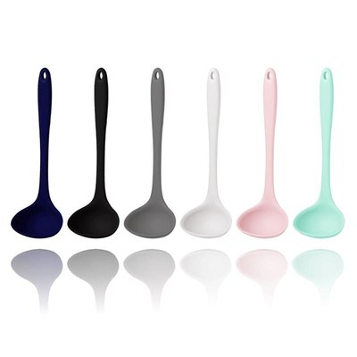 1pcs 6Colors Non-slip Long Handle Soup Spoon Wheat Straw Ric