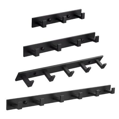 Aluminum Wall Mounted Robe Rack Clothes Hanger Towel Holder