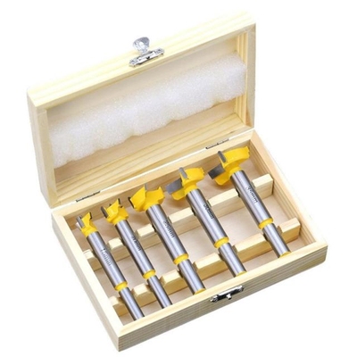 5PC Forstner Tips Hinge Boring Drill Bit Set for Carpentry W