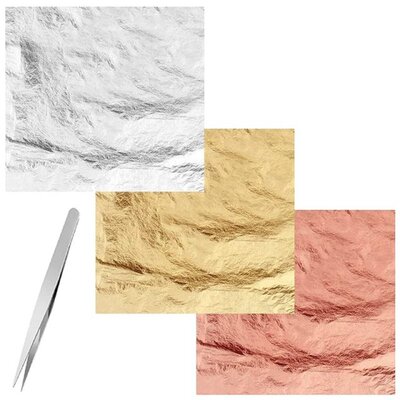 2022 New 120 Pcs Gold Foil Sheets Imitation Gold Leaf Gold S