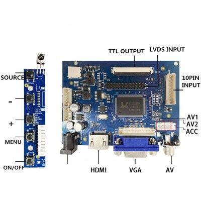 New 7 inch LCD Screen Display Monitor HDMI VGA 2AV Driver Bo