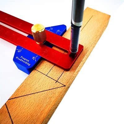 Aluminum Alloy 200/300/400mm Metric Line Scribe Ruler Positi
