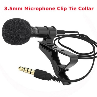 3.5mm Microphone Clip Tie Collar for Mobile Phone Speaking i