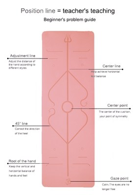 TPE yoga mat fitness mat with Position Line exercise Gymnast