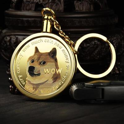 1PC Gold Plated Ethereum Ripple Bitcoin Dogecoin  Currency
