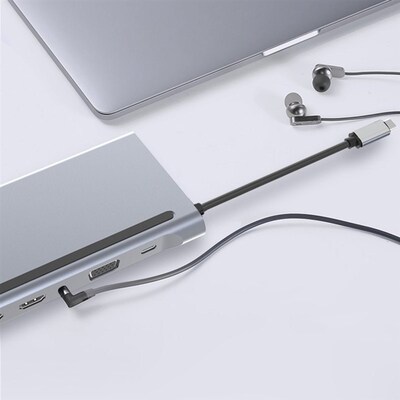 12 in 1 Fast USB Type C Hub For Dual 4K Docking station dua