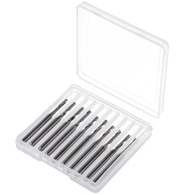 10Pcs 3.175mm Shank Wood Cutter CNC Router Bits Single Flute