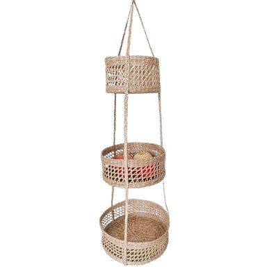 Woven Fruit Basket Boho Fruit Hanger As A Fruit Hammock For