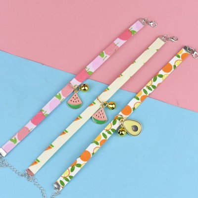 Cute Print Dog Collar Nylon Personalized Pet Cat Tag Collar
