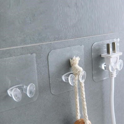 1PC Strong Self Adhesive Hooks Transparent Sucker Hook Wall