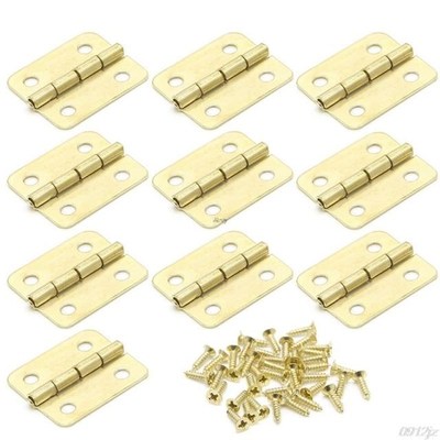 10x Kitchen Cabinet Door 4 Holes Drawer Hinges Jewelry Box F