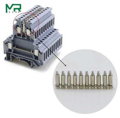 10PCS/ UKK3 DIN Rail Double Level  Terminal Block 500V 25A