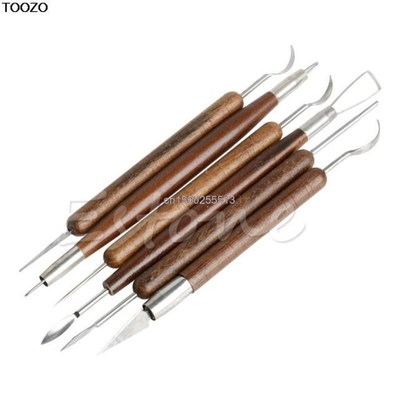 6Pcs DIY Pottery Clay Wax Sculpture Carving Modelling Hobby