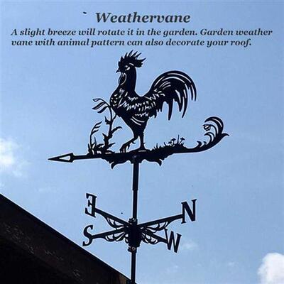 Weathervane Garden Stake Wind Decor Indicator Measuring Tool