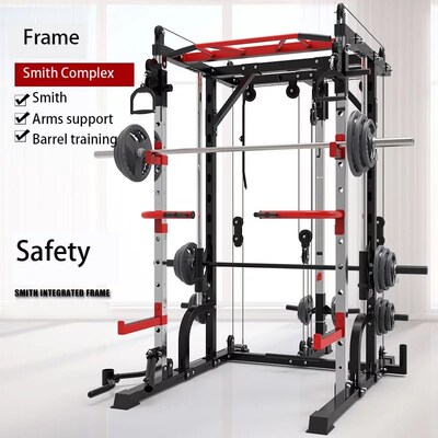 Smith machine steel squat rack gantry push frame fitness equ