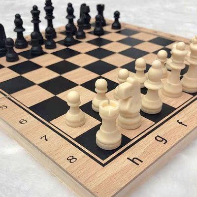 Handmade Wood Folding International Travel Chess Set Chess