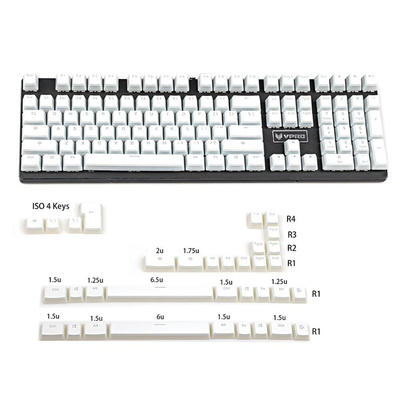 YMDK PBT Doubleshot Shine Through ANSI ISO Pudding Keycaps F