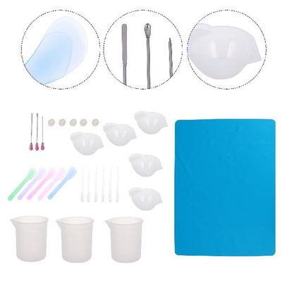 1 Set Silicone Epoxy Kit Silicone Measuring Cups Mixing