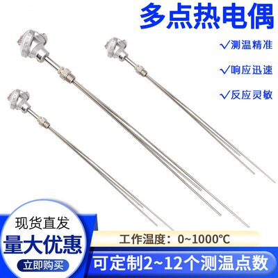 多点测温铠装热电偶K型N型S型铠3