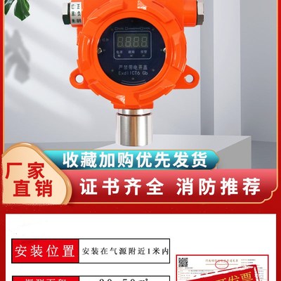 可燃气体探测报警器工商业用一氧化碳氧气硫化氢氯氨气浓度检测仪