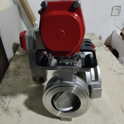 气动蝶阀D372F高性能双偏心对夹式蝶阀不锈钢316RPTFE耐磨四氟座
