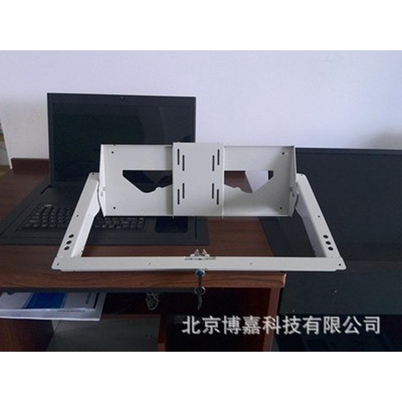 液晶屏手动电脑桌多媒体电教嵌入式办公桌显示屏会议翻转器