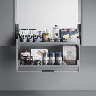 Unihopper库博加工定制魅影吊柜收纳篮双层下拉缓冲升降机拉篮