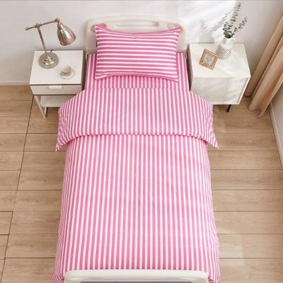 床单被套医院床上用品单人三件套养老院蓝色工病床枕套可加诊所