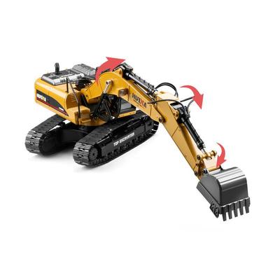 汇纳580全合金遥控23通道挖掘机工程车模型可充电仿真仿液压