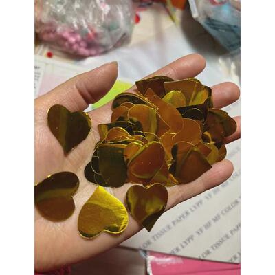 2.5cm圆形爱心纸屑纸片气球波波球填充纸物confetti婚礼抛撒花瓣