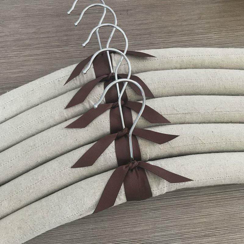 帆布衣架包布衣挂无痕海绵衣撑加厚婚纱家用衣服撑子防滑衣服挂