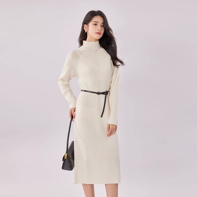 ARK绵羊毛设计师款修身长袖针织连衣裙ARKK14919230993春秋S051