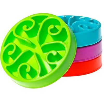Flower Design Pet Dog Preventing Choking Dog Feeder Slow