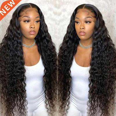 13x6x2 Deep Wave Frontal Wig HD Lace Front Human Hair Wigs F