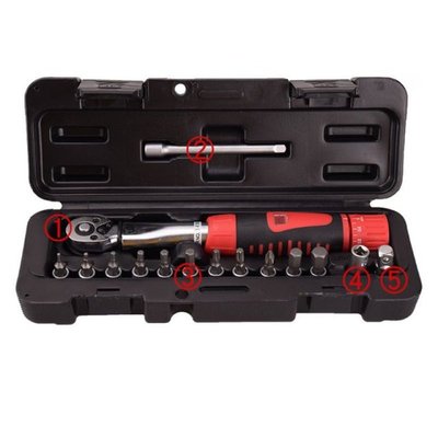 15pcs/set 2-24nm Bike Bicycle Torque Wrench Repair Tools Mec