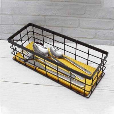Nordic Wrought Iron Storage Basket Tableware Sundries Organi
