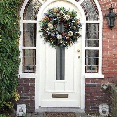 Fall Wreaths For Front Door 15.7inches Fall Florals Green