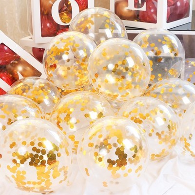 Transparent gold sequins balloon wedding wedding marriage