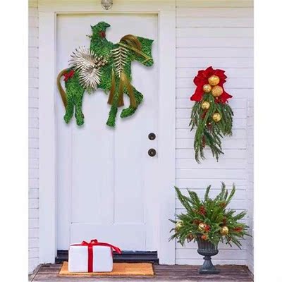 Winter Wreath-Farmhouse Horse Head Christmas Wreath