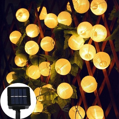 LED Solar Garden Light Lantern String Lights Outdoor Waterpr