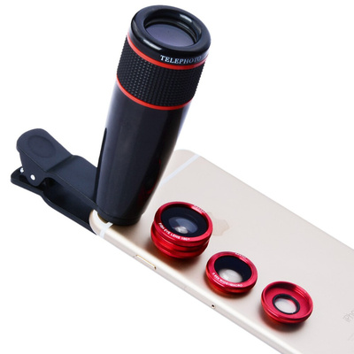 12X Telephoto Telescope Optical Zoom Lens  Wide Angle