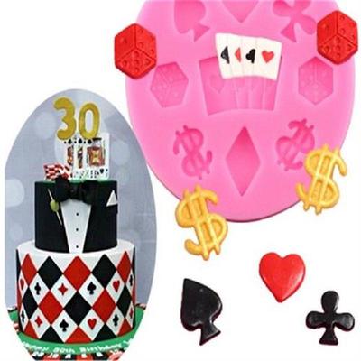 3D Poker Dice Fondant Cake Decorating Tools DIY Birthday