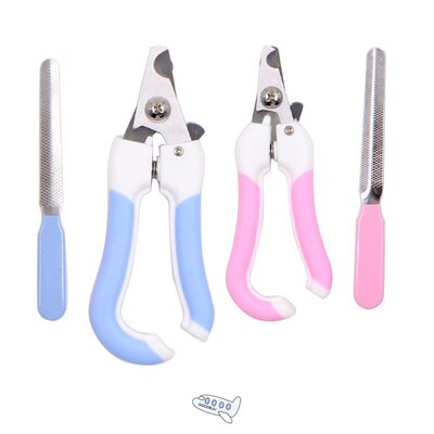 2Pcs/set Professional Pet Dog Cats Nail Clipper Cutter Stain