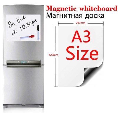 A3 Size Magnetic Whiteboard Soft Home Office Kitchen Dry Era