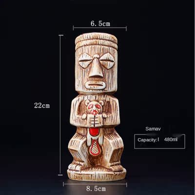 Creative Hawaiian Cocktail Cup bar Knight personality Tiki c