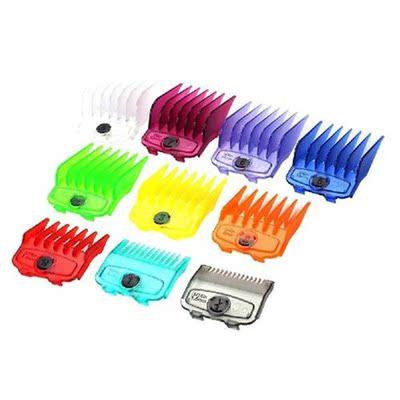 10pcs Clear Hair Clipper Limit Comb with Magnetic Trimmer