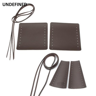 Brown Heavy Duty PU Leather Grips Motorcycle Handle Grip Thr