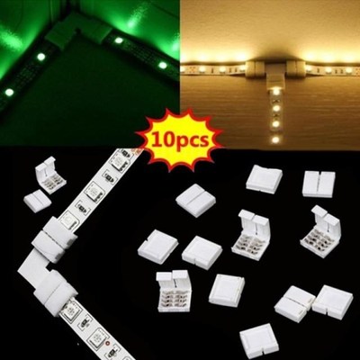 10 PCS 10mm 2/4 Pin L shape led rgb connector For connecting