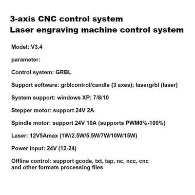 3 Axis GRBL 1.1f CNC Laser Control System Router/Laser Engra