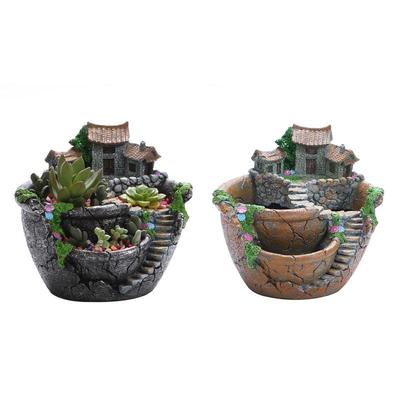 Creative Resin Flower Pot Desktop Succulent Plants Bonsai